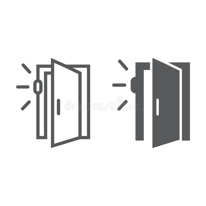 Door Sensor Line And Glyph Icon, Access Security Stock Vector ... Door Sensor Line And Glyph Icon, Access Security Stock Vector ...