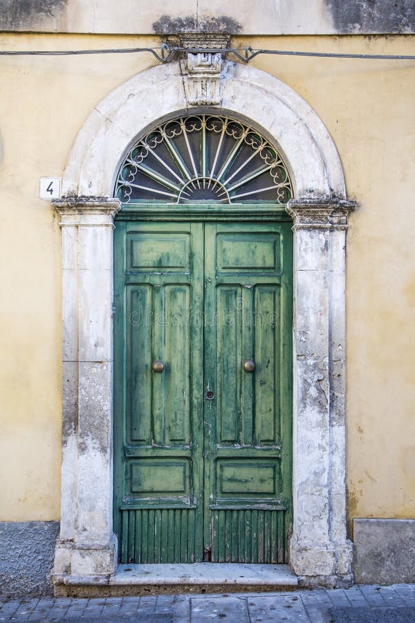 Old Wooden Door in Ancient Greek House. Crete Stock Photo - Image of ...