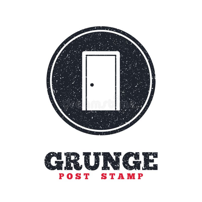 Door Sign Icon. Enter or Exit Symbol Stock Vector - Illustration of ...