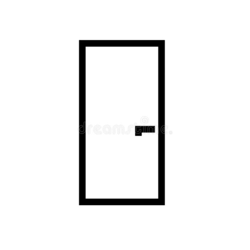 Door Simple Rectangular Shape Outlined Construction Part Symbol Icon ...