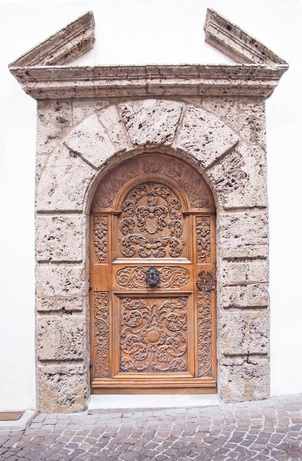 Door in Sion stock image. Image of facade, knocker, arch - 48909161