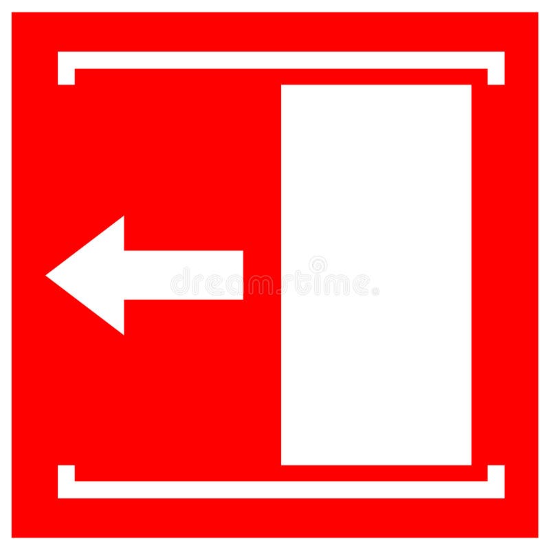Door Slides Left To Open Symbol Sign, Vector Illustration, Isolate on ...