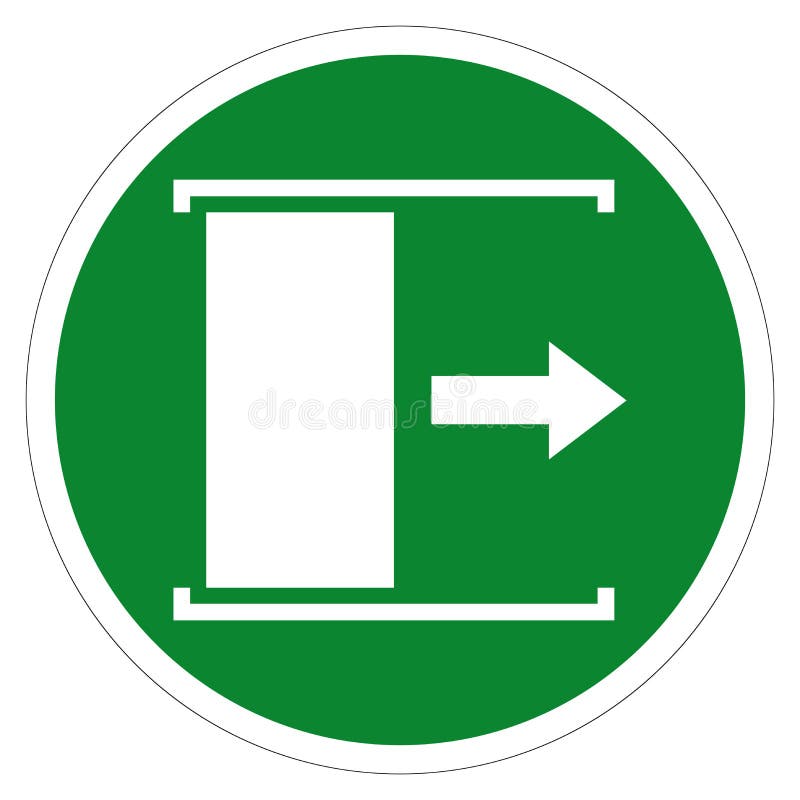 Door Slides Right To Open Symbol Sign, Vector Illustration, Isolate on ...