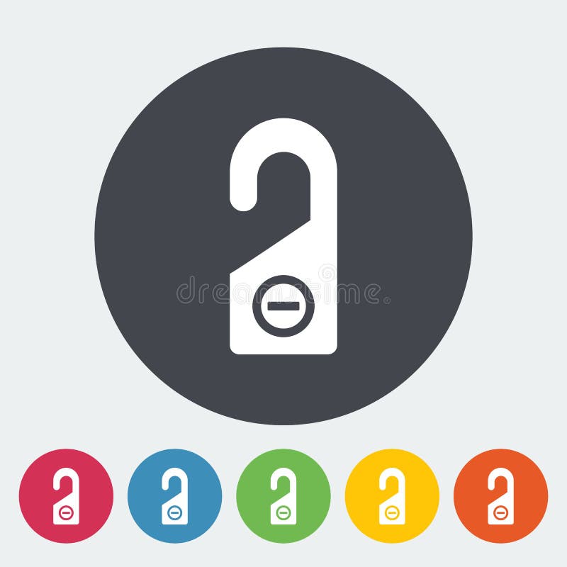 Door tag stock vector. Illustration of design, lock, disturb - 94646259