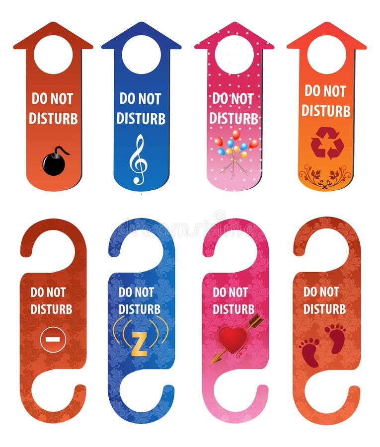 Door tags stock vector. Illustration of motel, please - 33323172