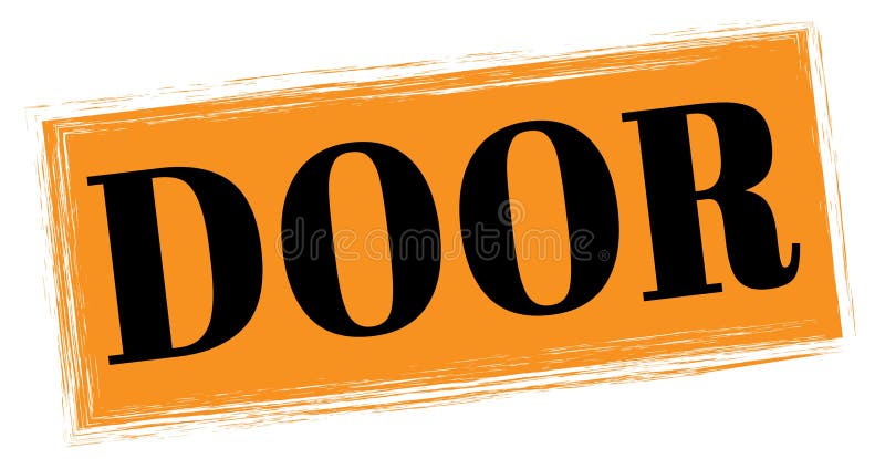 DOOR Text Written on Orange-black Stamp Sign Stock Illustration ...