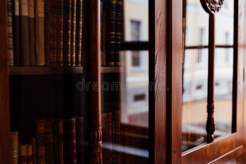 Door To the Library a Shelf with Books a Reading Room Stock Photo ...
