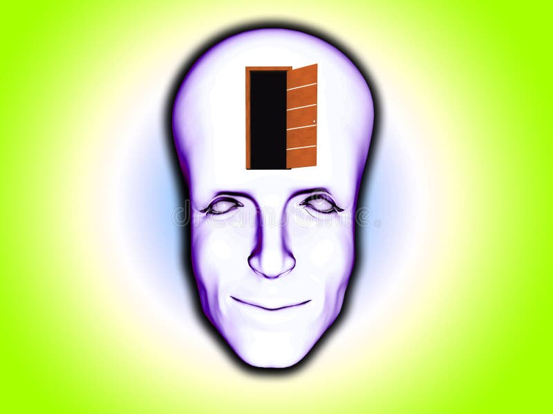 The Door To a Open Mind 17 stock illustration. Illustration of ...