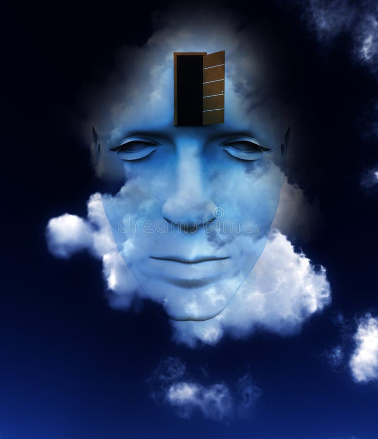The Door To a Open Mind 17 stock illustration. Illustration of ...