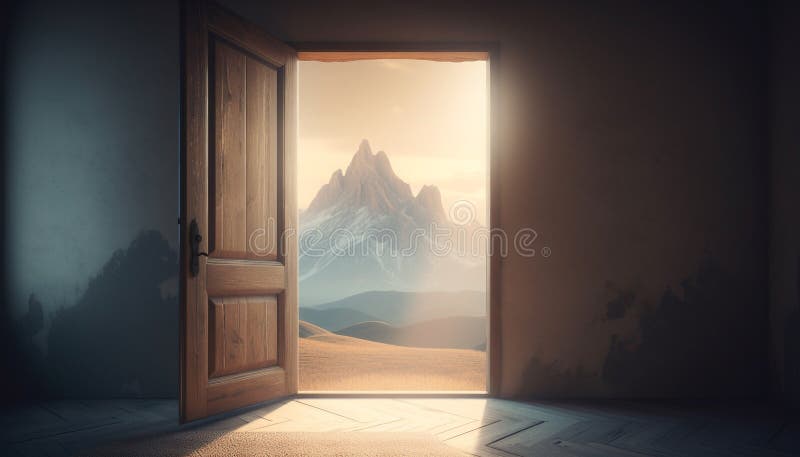 Door To the Sun Door To the Sky Generative AI Stock Illustration ...