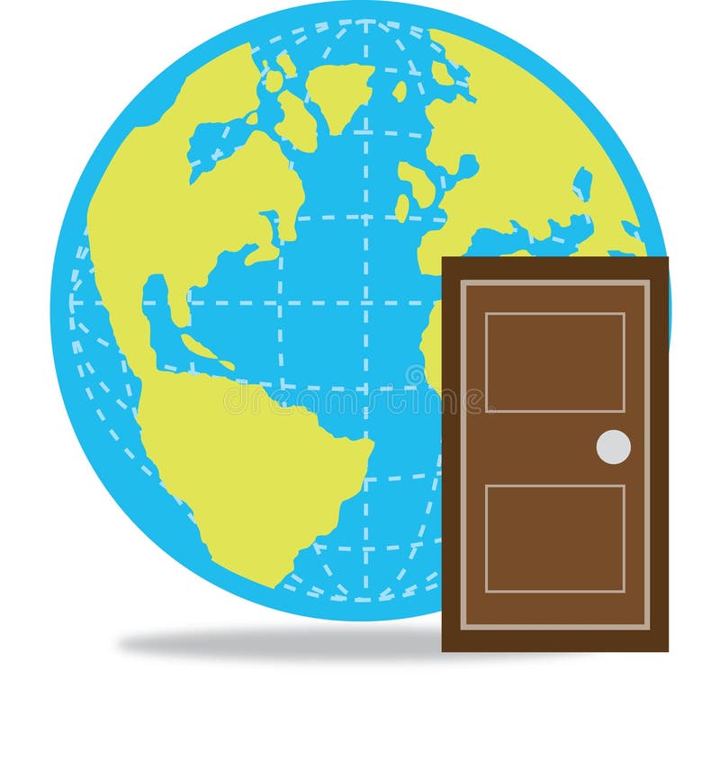 Door to the world stock vector. Illustration of world - 45170192