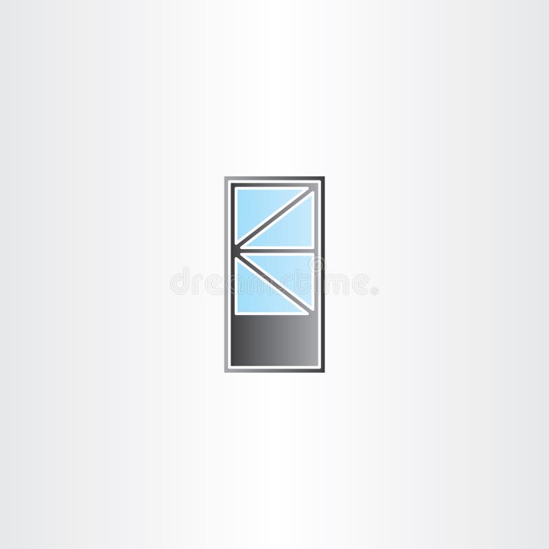 Door with triangle window stock vector. Illustration of abstract ...