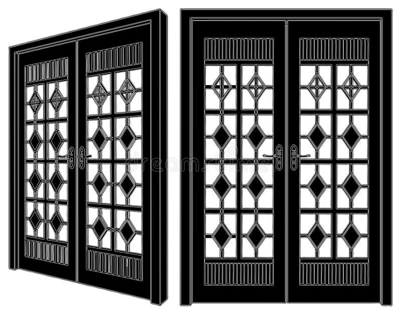 Door Vector 04 stock vector. Illustration of decoration - 20371334