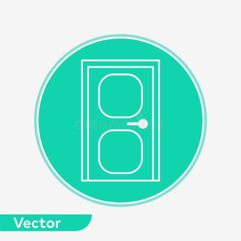 Door Vector Icon Sign Symbol Stock Illustration - Illustration of enter ...