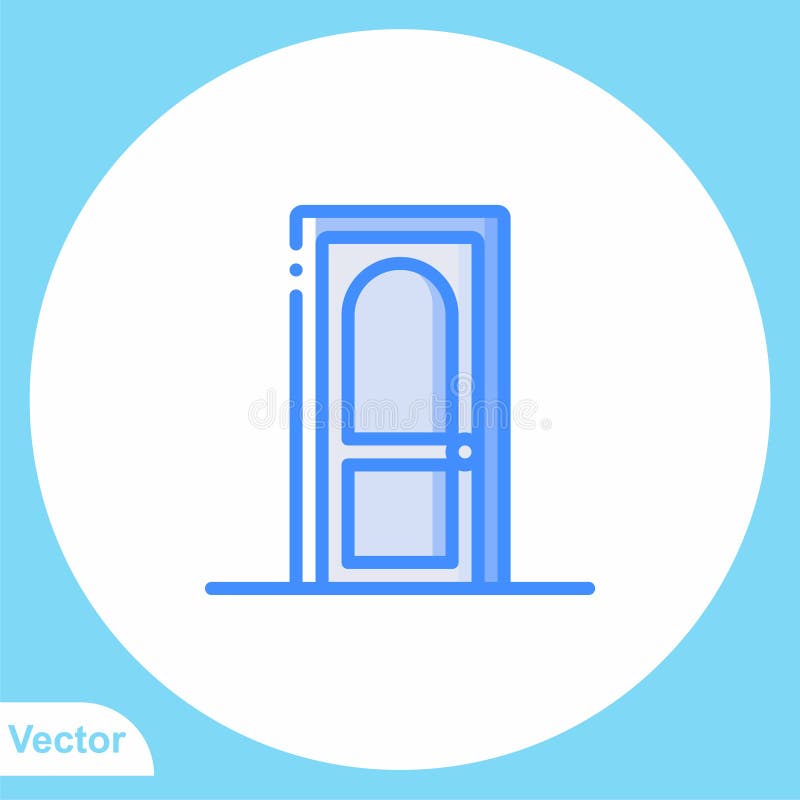 Door Vector Icon Sign Symbol Stock Vector - Illustration of exit ...