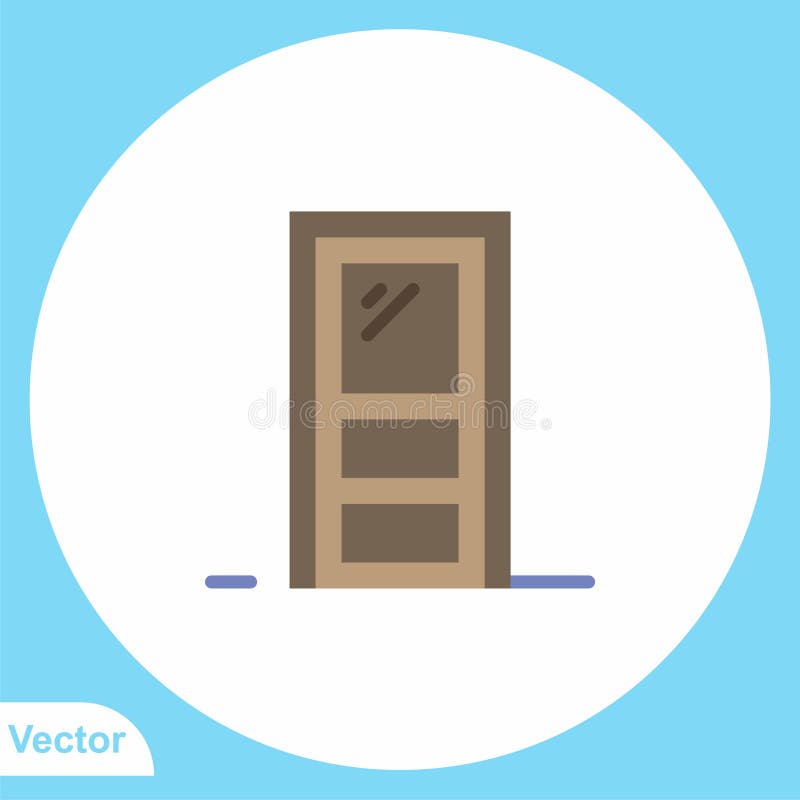 Door Vector Icon Sign Symbol Stock Vector - Illustration of doorway ...