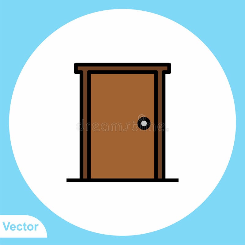 Door Vector Icon Sign Symbol Stock Vector - Illustration of design ...