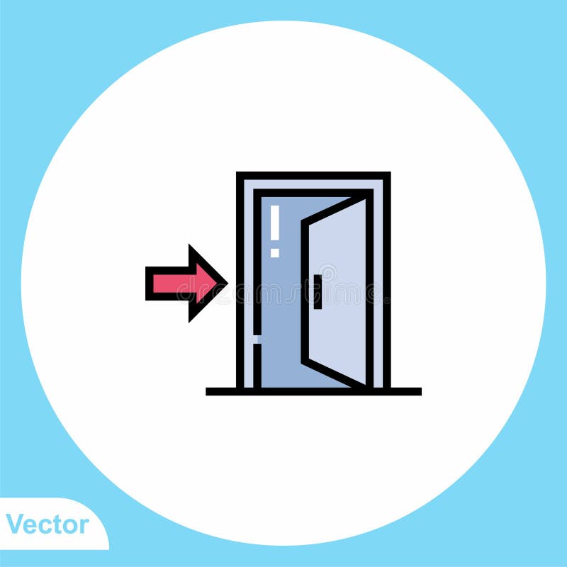 Door Vector Icon Sign Symbol Stock Illustration - Illustration of ...