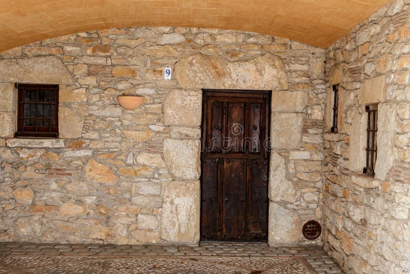 Door View Outdoors from House Stock Image - Image of dark, ancient ...