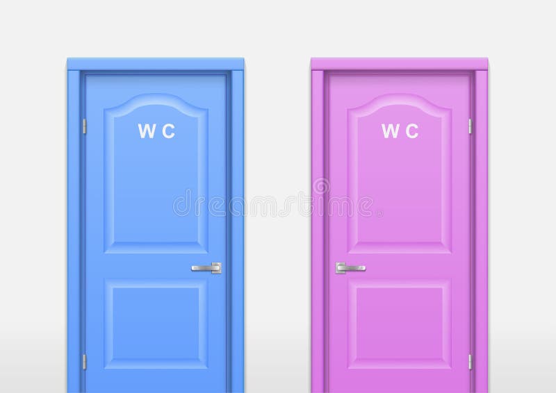 Door wc in the interior stock illustration. Illustration of house ...