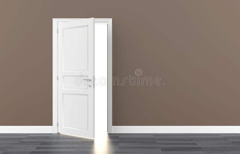 Door white open light stock illustration. Illustration of freedom ...