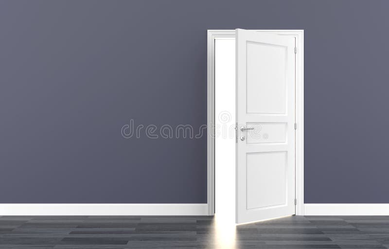 Door white open light stock illustration. Illustration of indoors ...