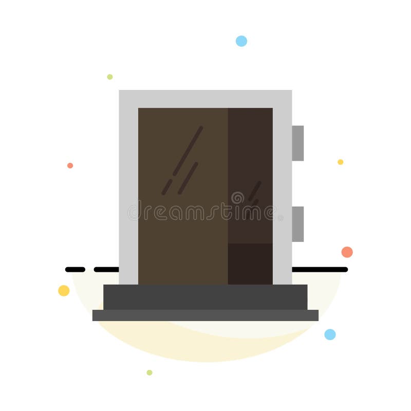 Door, Window, Building, Construction, Repair Abstract Flat Color Icon ...
