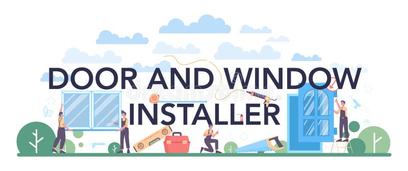 Window Installer Service Vector Advertising Banner Stock Vector ...