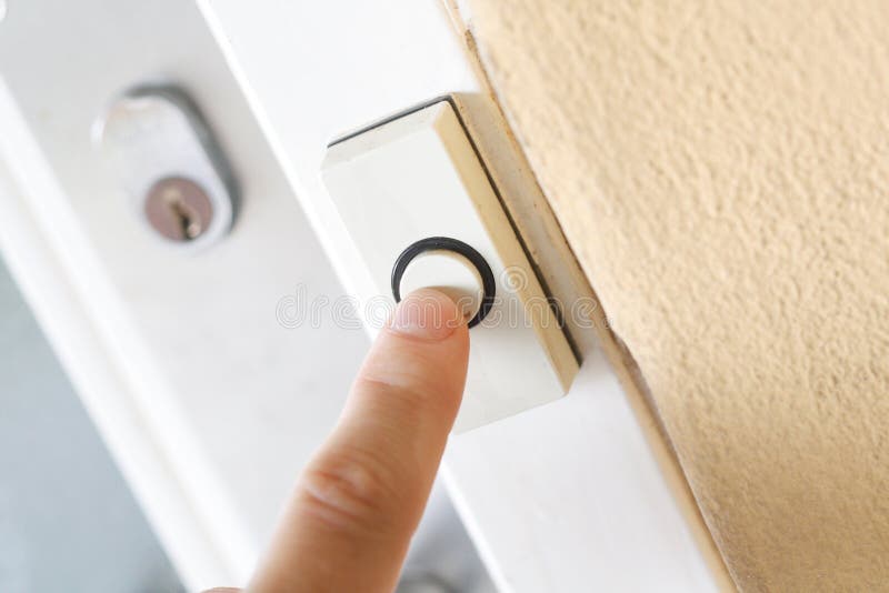 Ringing the Doorbell stock image. Image of home, buzzer - 4451973