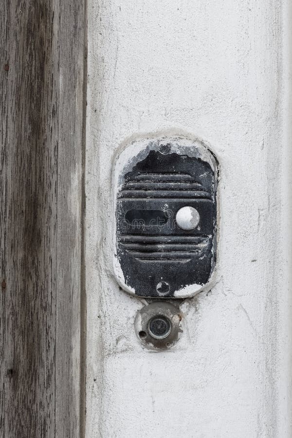 Doorbell Button Panel and Intercom. Stock Photo - Image of control ...