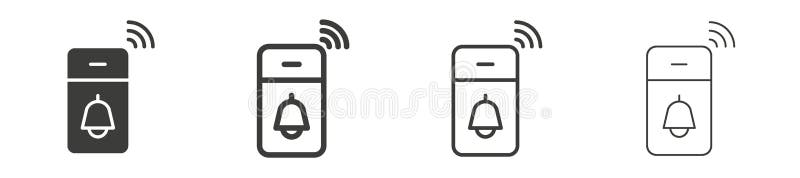 Doorbell Icon Vector Set on White Background Stock Vector ...