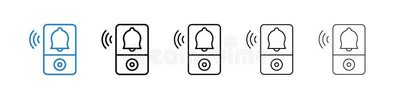 Doorbell Icon Vector Set on White Background Stock Vector ...