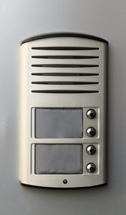 Doorbell with Intercom Microphone Stock Photo - Image of choice ...