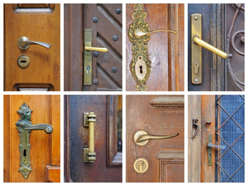Doorhandle collage stock image. Image of ancient, locksmith - 57764081