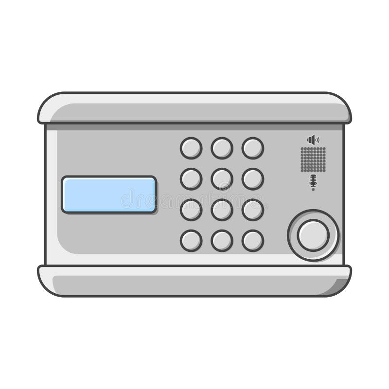 Doorphone Icon. Figure Coded Lock on the Door. Intercom Stock ...
