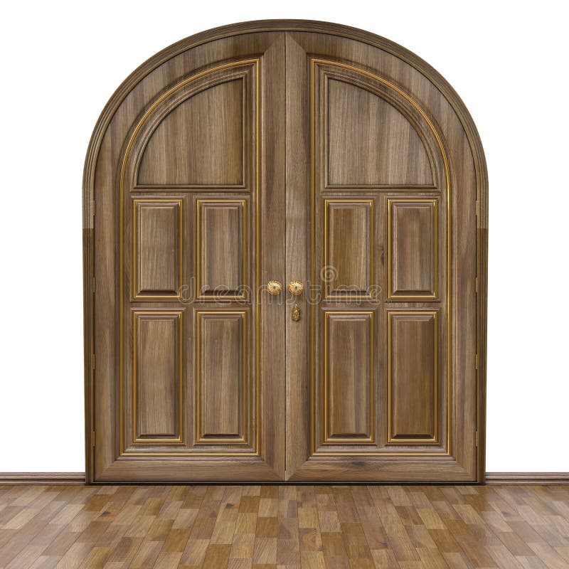Double Door Half Open stock illustration. Illustration of door - 16465368