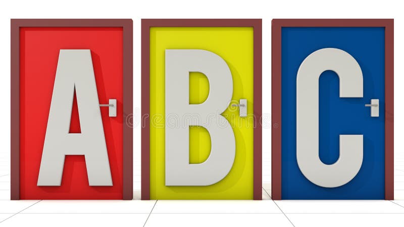 3d abc choice stock illustration. Illustration of kids - 42660821