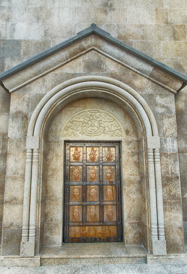 Doors Of The All Saints` Church In Wittenberg Germany Stock Photo ...