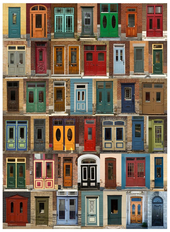 Doors collage stock photo. Image of doorway, background - 51387500