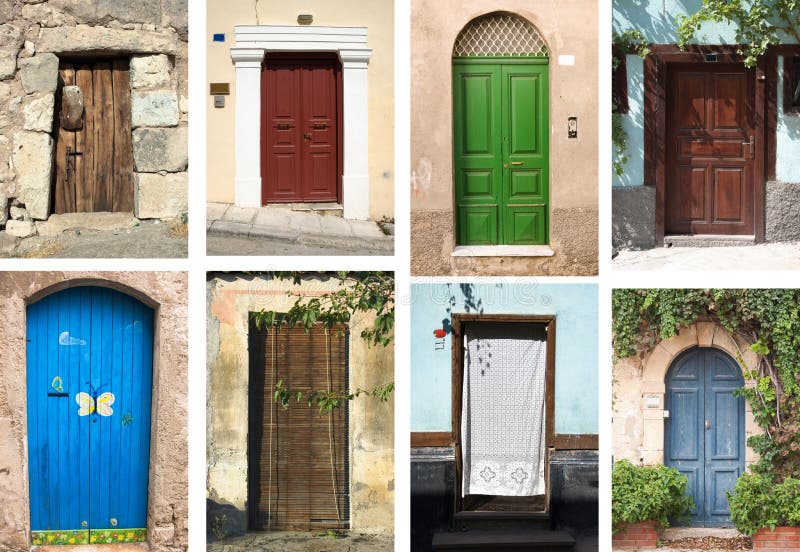 Doors Collection stock image. Image of door, collage - 18620955