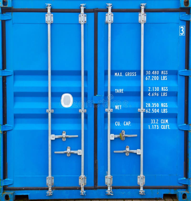 Red Metal Freight Shipping Container Isolated Stock Photo - Image of ...