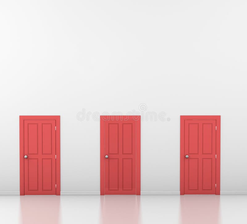Interior Three Red Doors Stock Illustrations – 46 Interior Three Red ...