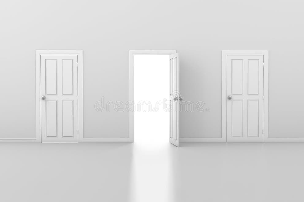 Doors stock illustration. Illustration of three, decisions - 75997470