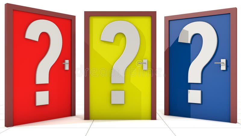 Doors decision stock illustration. Illustration of decide - 51210960