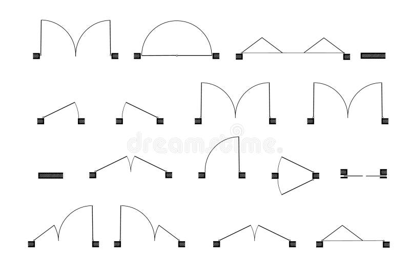 Door for Floor Plan Top View. Architectural PNG Element. Icon for ...