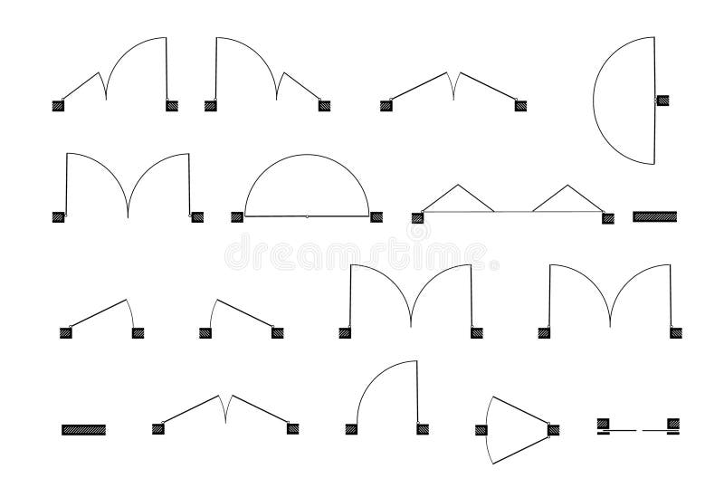 Door for Floor Plan Top View. Architectural PNG Element. Icon for ...