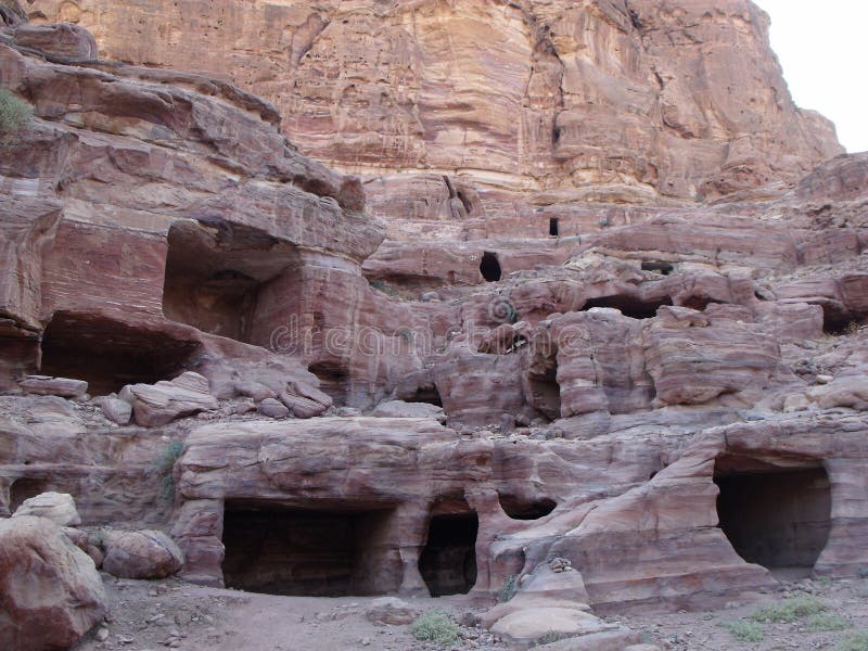 Doors of the Numerous Royal Tombs in the Mountain of Petra, Jordan ...