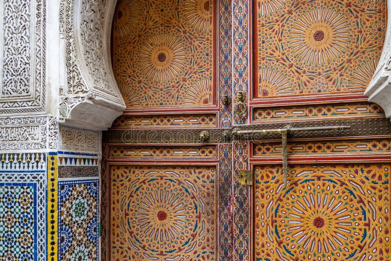 Doors of Old Medina . Fes. Morocco. Stock Photo - Image of door, arabic ...