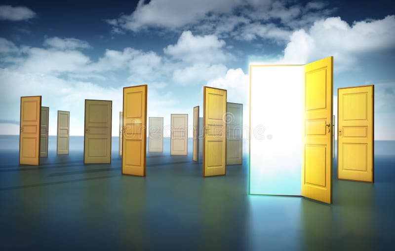 Multiple Doors Stock Illustrations – 3,317 Multiple Doors Stock ...