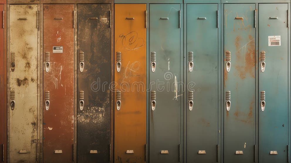 Doors school texture stock illustration. Illustration of lockers ...